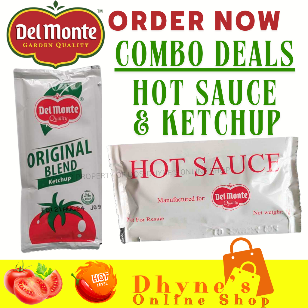 COMBO DEALS Hot Sauce & Ketchup Sachet Pack 100% Del Monte Pack ...