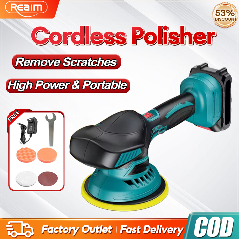 REAIM Cordless Buffing Machine Polisher Machine Brushless Heavy Duty ...