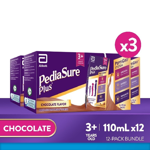 PediaSure Plus Ready to Drink Choco for Kids Above 3 Years Old 110mL x ...