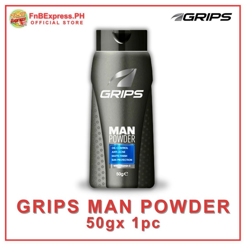 GRIPS Man Face & Body Powder 50g x 1pc | Shopee Philippines