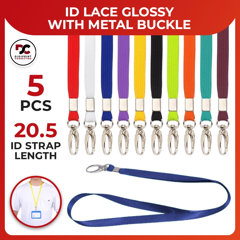 5pcs ID Lace Glossy with metal buckle - ID Lace Plain Glossy ID Lace ...