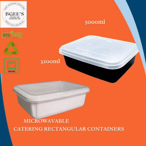 Bgee's New RE-5000 Microwavable Container 5000ml and 3200mlRectangular ...