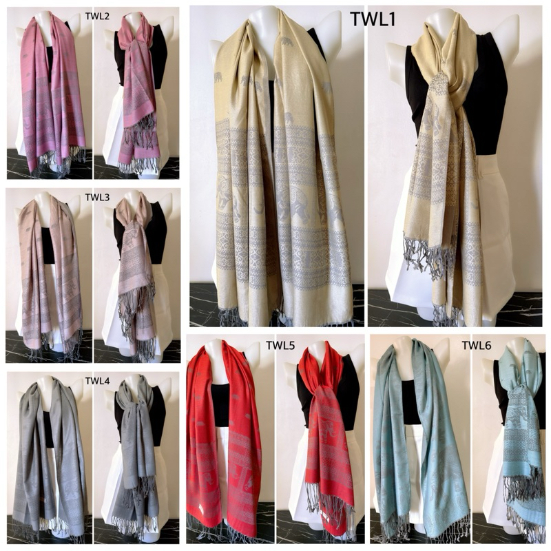 Original Thailand Shawl Pashmina/Scarf/Balabal No Button (Cashmere Wool ...