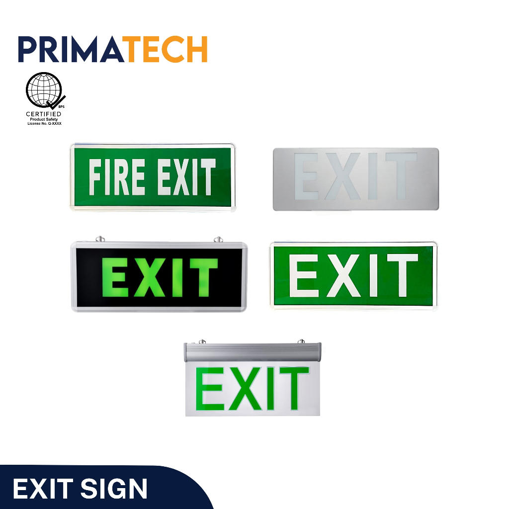 LED Fire Exit | Exit Signs | Single and Double Face | Acrlyic, Aluminum ...