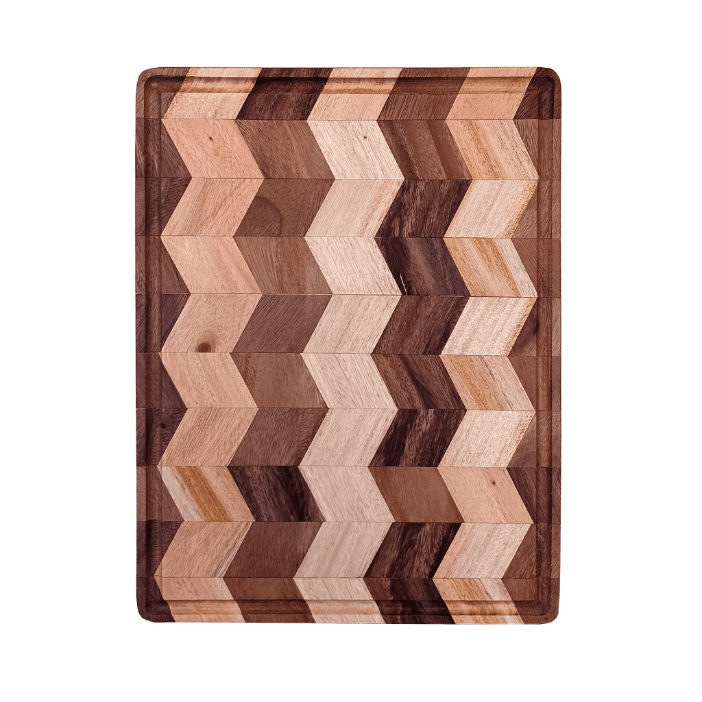 Butcher Block (Chevron) Genuine Mahogany Wood 1.5" x 12" x 16" | Shopee ...