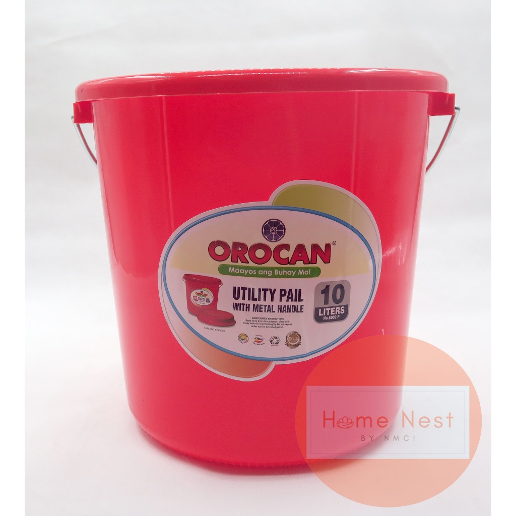 Orocan Utility Pail with Metal Handle - 10 Liters (No Cover) #6002P ...