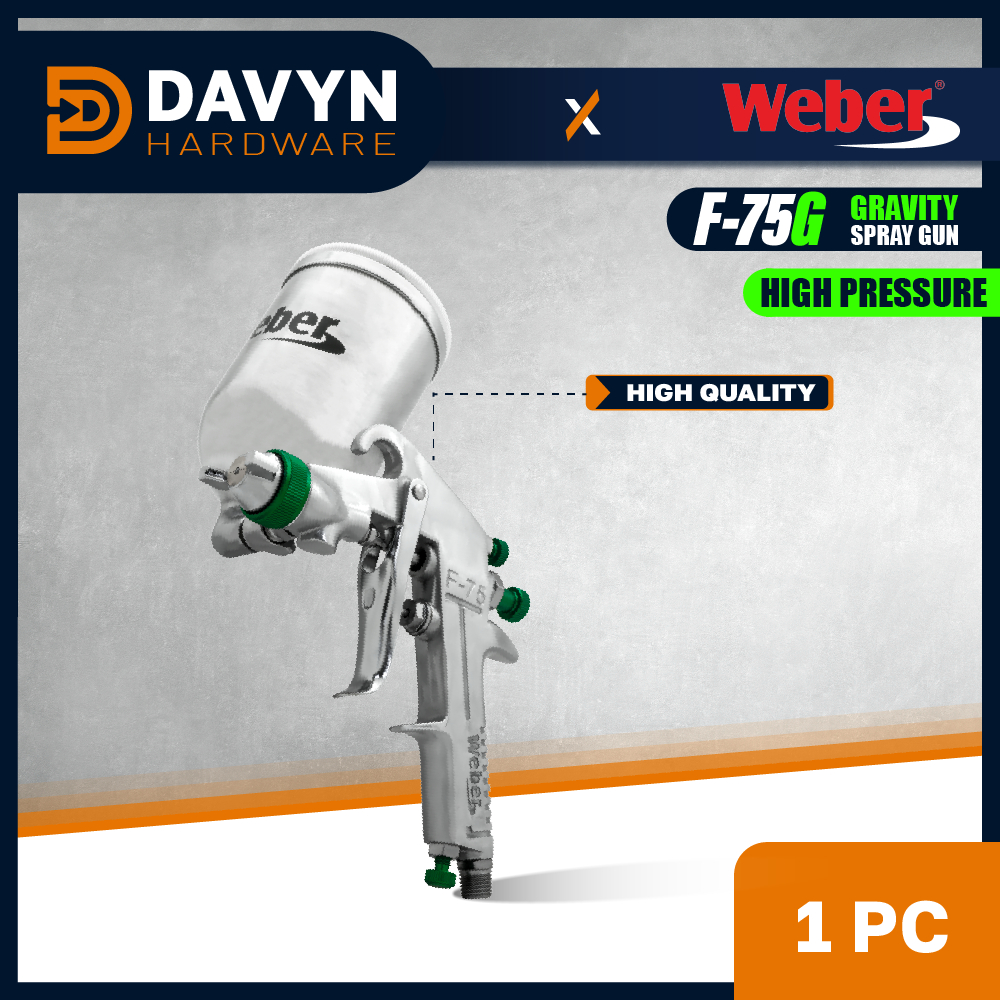 WEBER F-75G | Gravity Spray Gun | High Pressure | Shopee Philippines