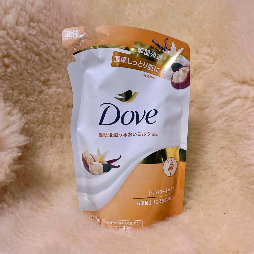 Made in Japan DOVE Moisturizing Milk Shea Butter & With Vanilla Scent Foaming Body Wash 330g ...