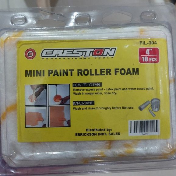 Creston Paint Roller COTTON Refill 4inches - 10pcs Per Pack | Shopee ...