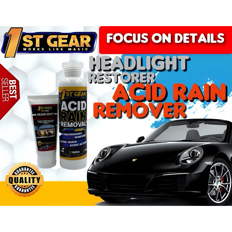 1st Gear Combo (Acid Rain Remover 250 ml - Headlight Restorer 50ml ...