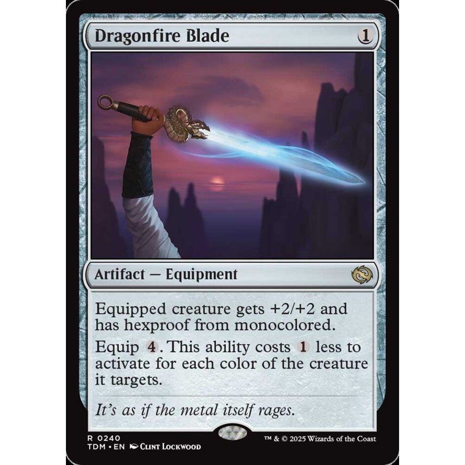 Dragonfire Blade - Tarkir: Dragonstorm (TDM) - COLORLESS | Shopee ...
