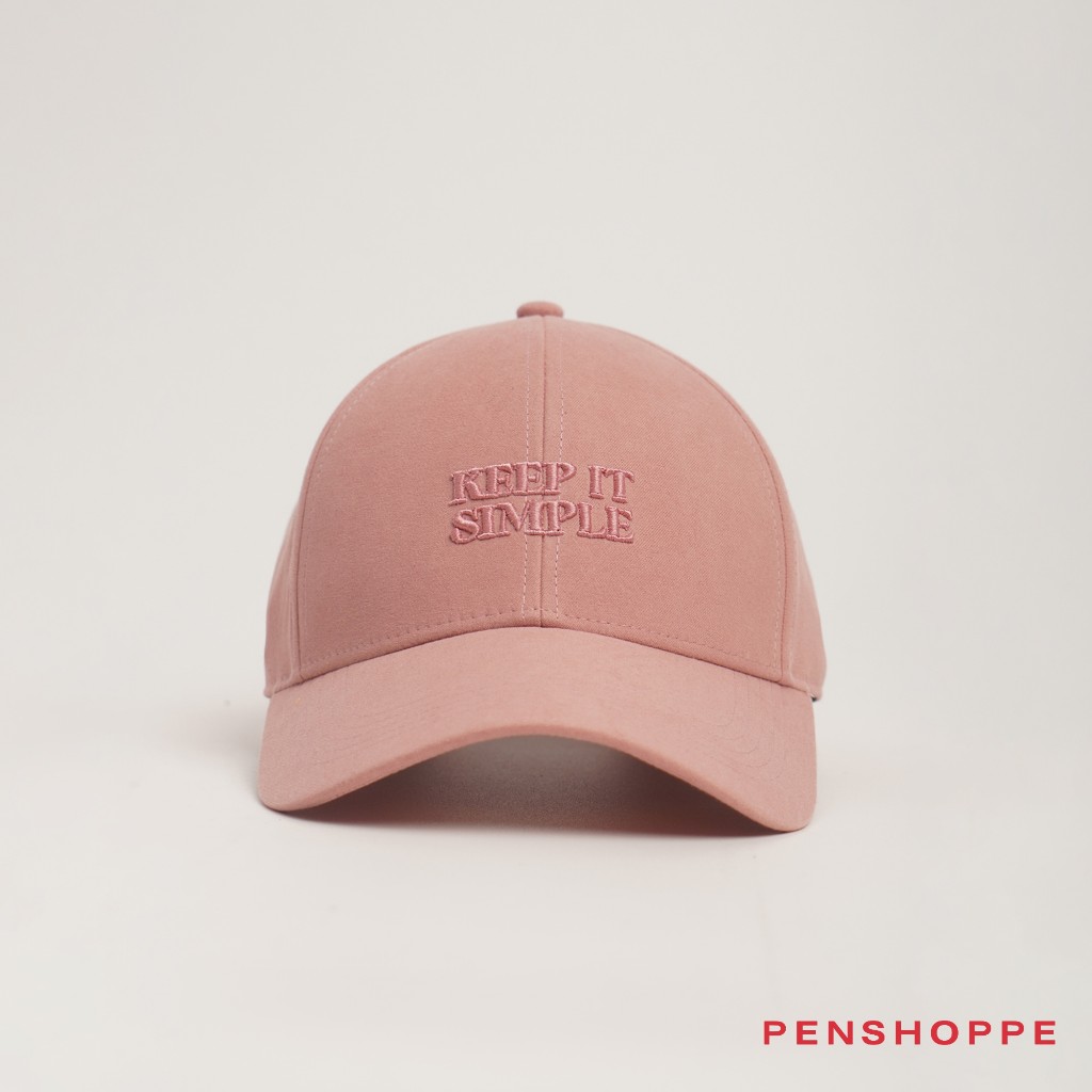 Penshoppe Varsity Cap with Embossed Embroidery (Blush) | Shopee Philippines