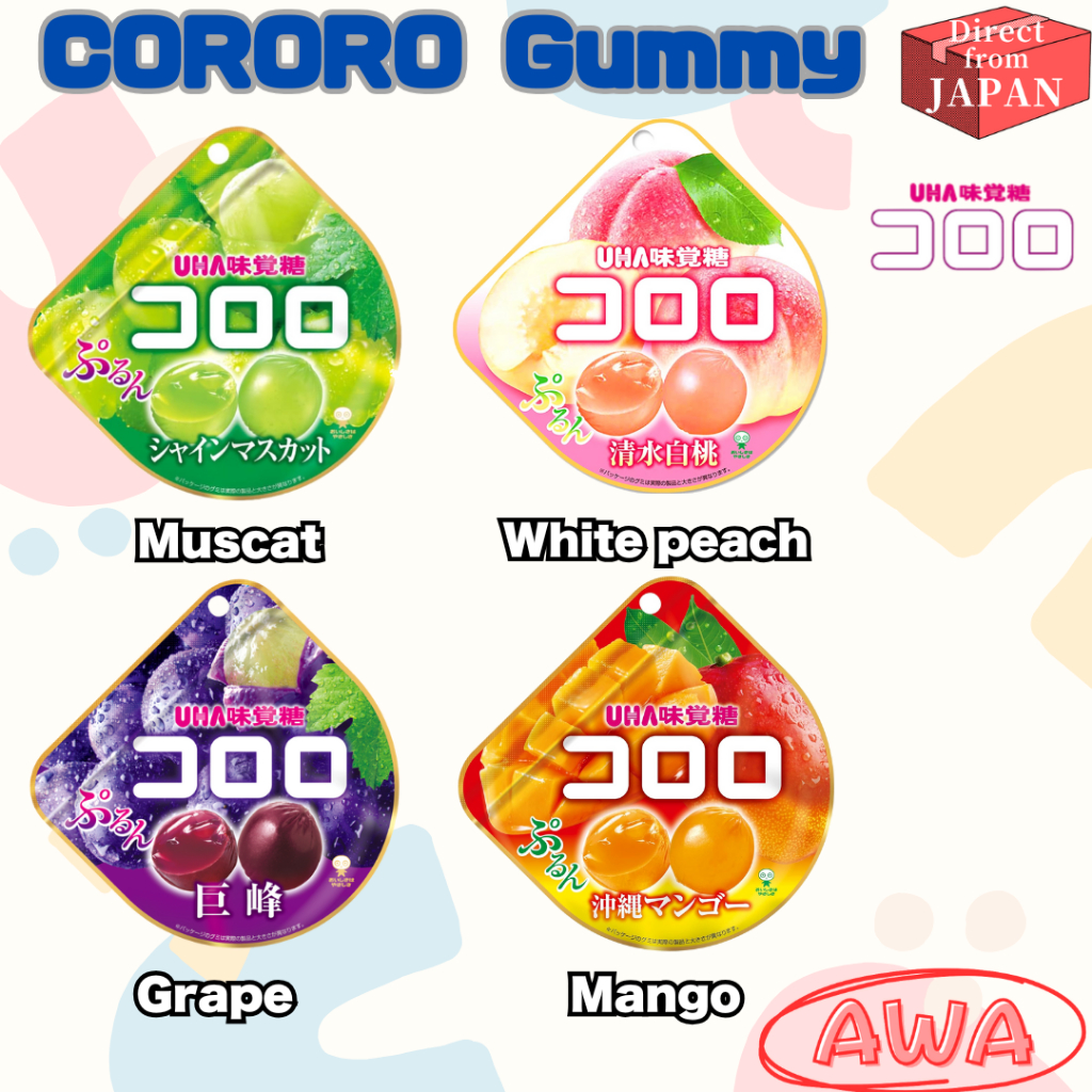 UHA Cororo Gummy (Grape/Mango/Muscat/White Peach) | Shopee Philippines