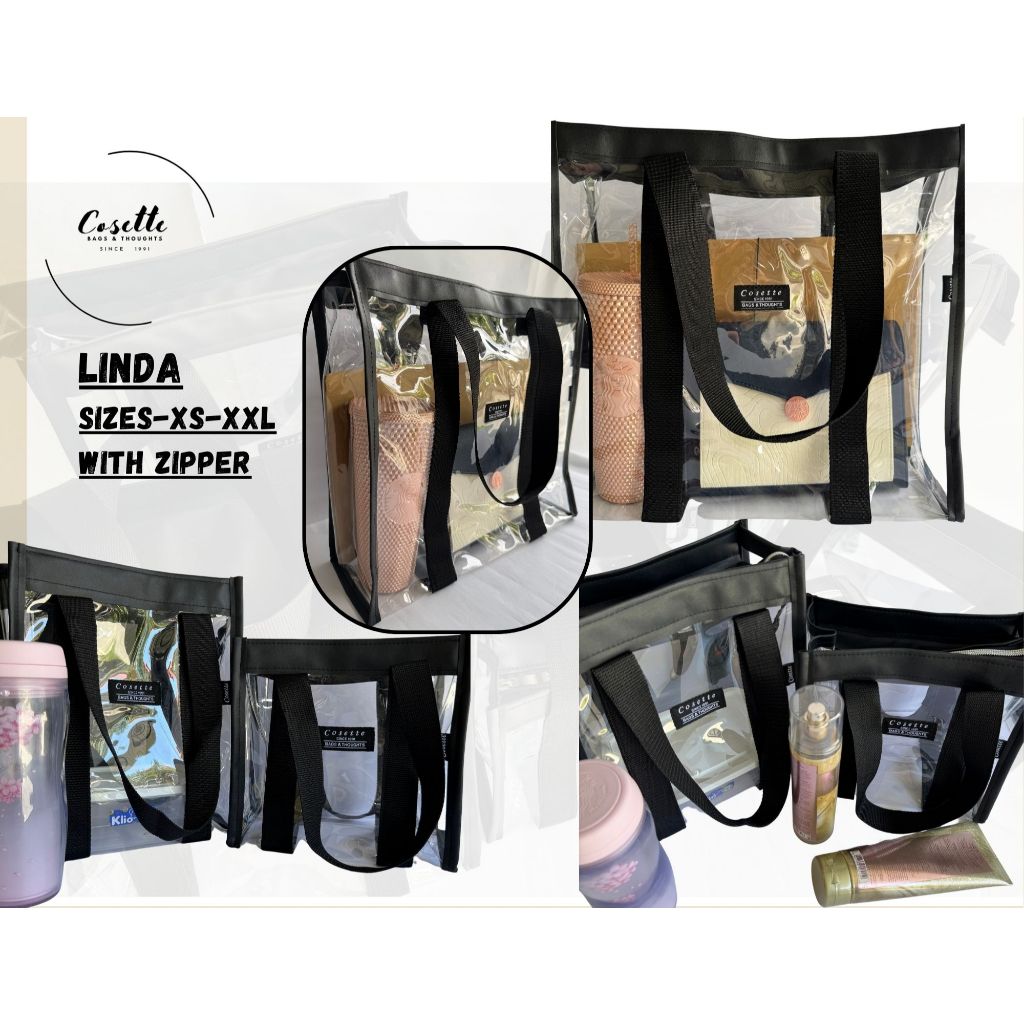 Linda Transparent PVC Clear Travel Shoulder Thick Plastic Bag With ...