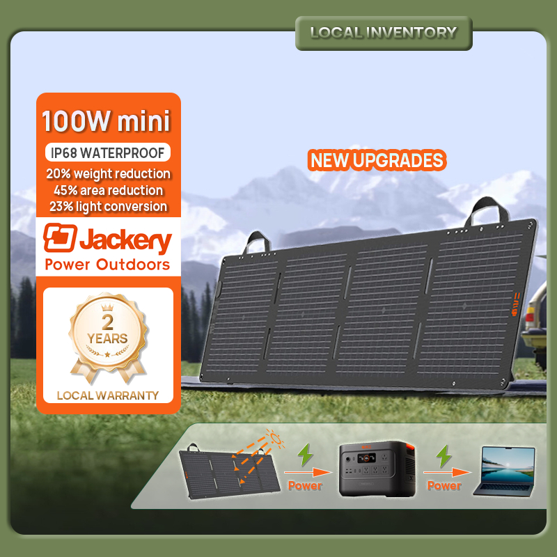Jackery 100W Mini Foldable Portable Solar Panel Monocrystalline Silicon ...