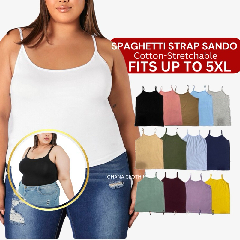 Janna BIGGER SIZE Spaghetti Strap Sando Bigger Sando Tank Top ...