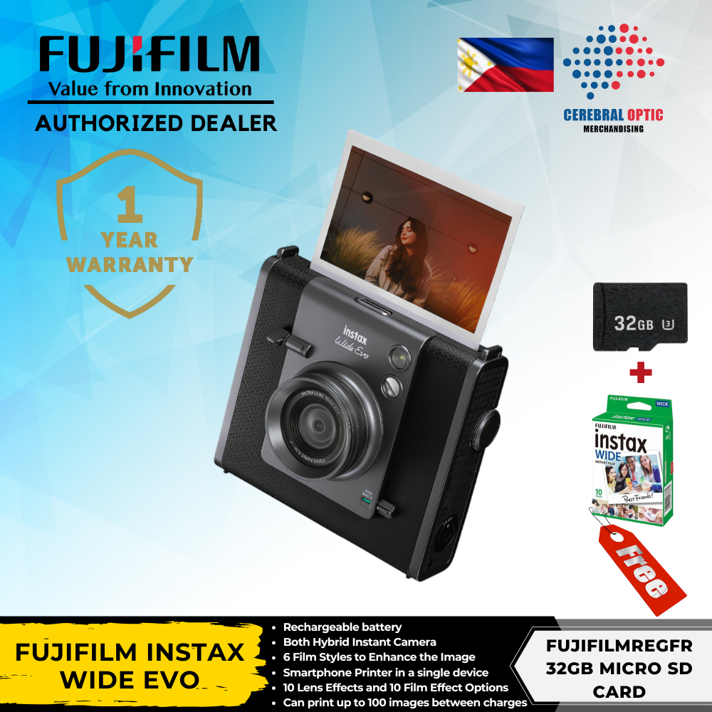 FUJIFILM INSTAX WIDE EVO 3.5" LCD Monitor, 16 Megapixel Camera ...