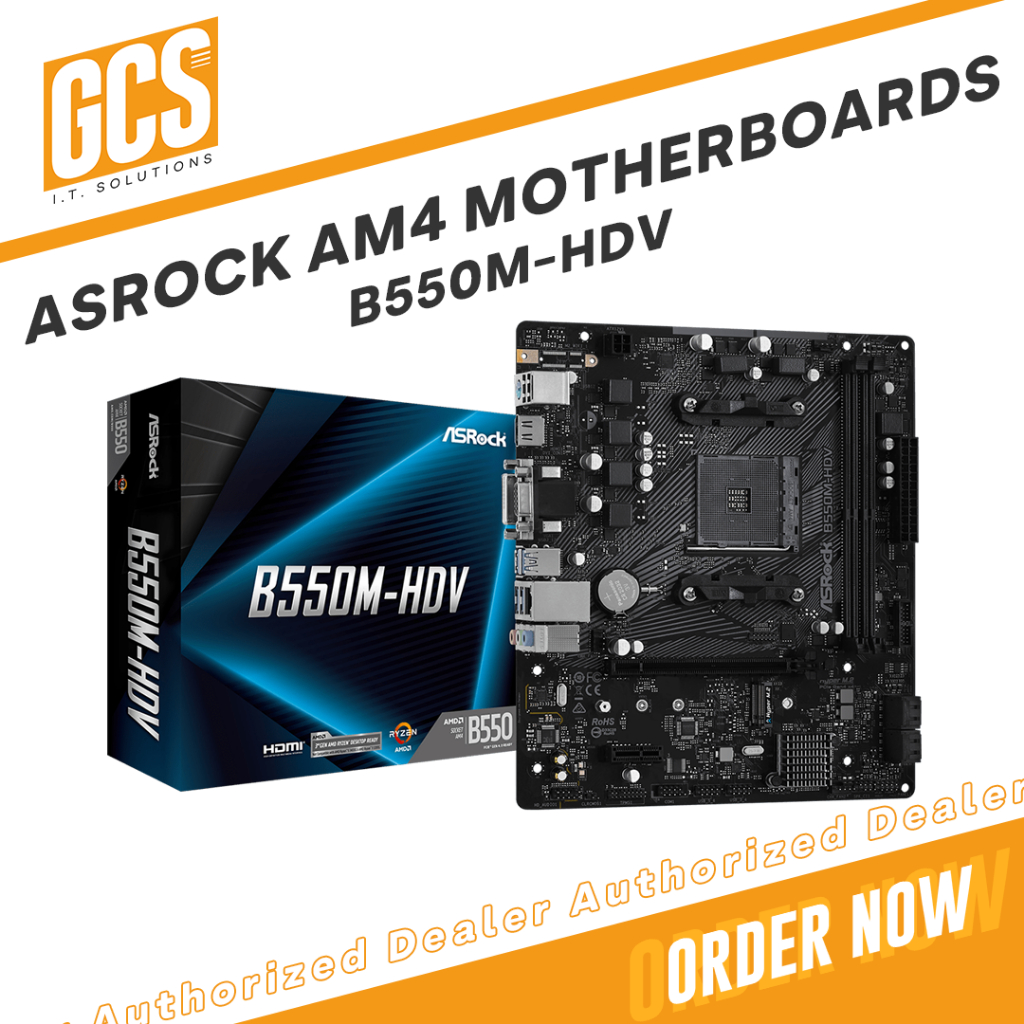 Asrock B550M-HDV B550 AMD Ryzen AM4 mATX Motherboard | Shopee Philippines