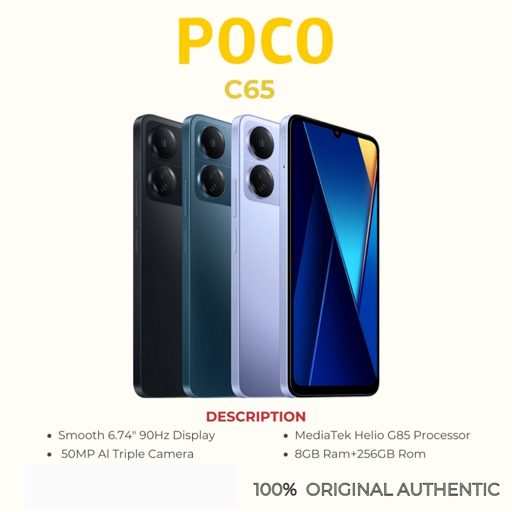 C65 Smartphone 8+256GB 50MP AI Triple Camera Smooth 6.74" 90Hz Display Massive 5000mAh Battery ...