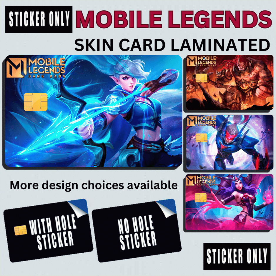 MOBILE LEGENDS PART 1/3 - STICKER SKIN CARD FOR ATM, CREDIT, DEBIT ...