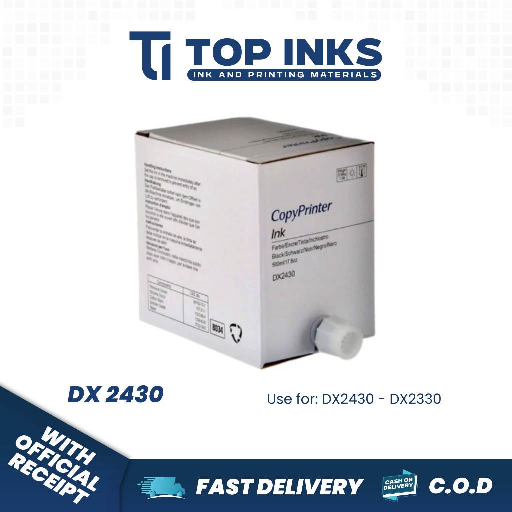 Top Inks Compatible Gestetner/Ricoh Dx 2430 Copy Printer Duplicator ...