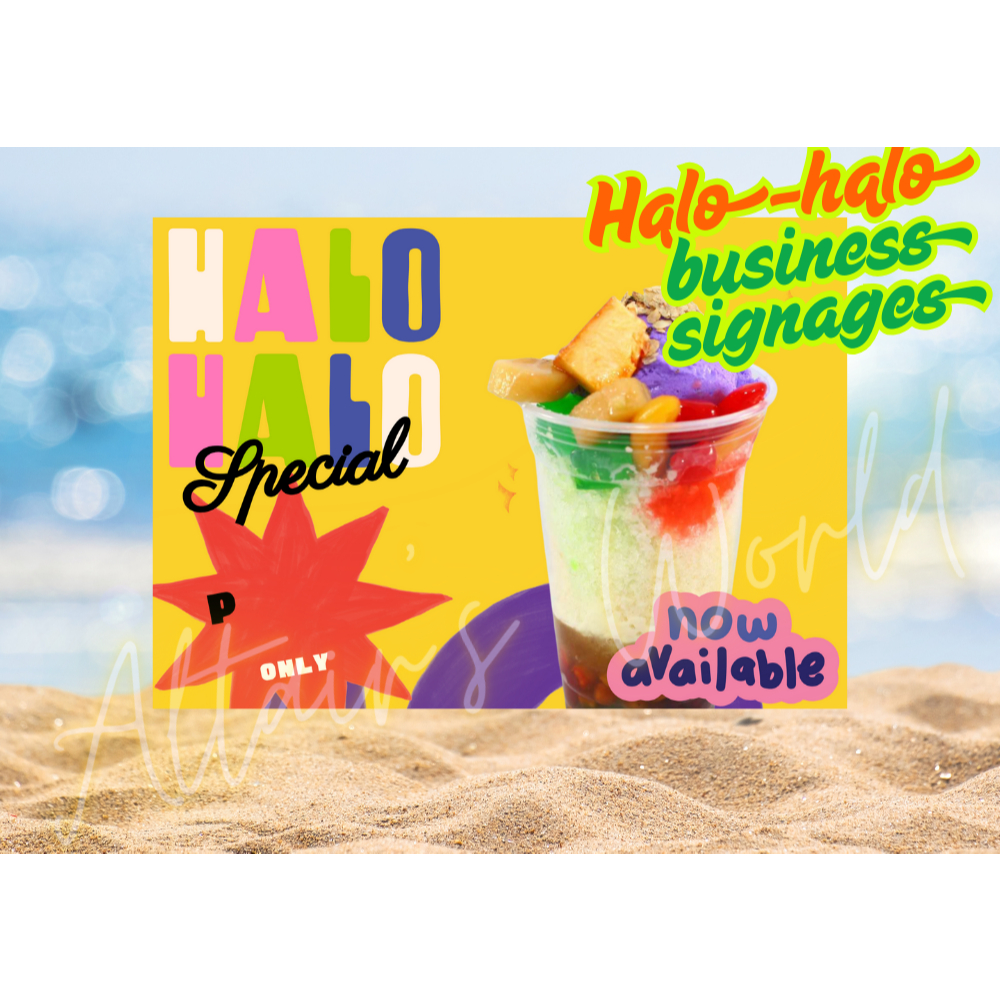 Signage for Business: Halo Halo Signage, Special Halo Halo, Laminated ...