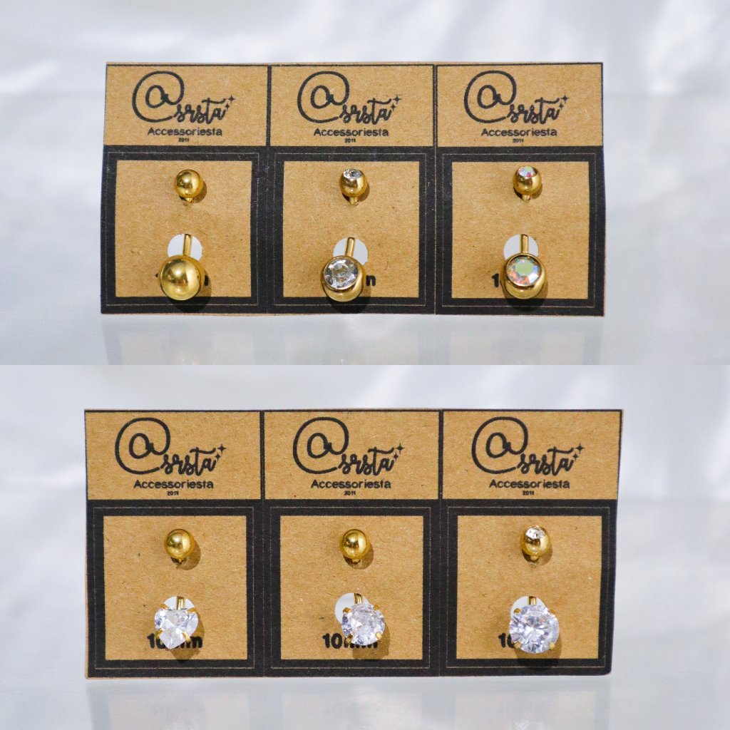 Accessoriesta 10mm GOLD Collection Belly Button Navel Screw Piercing ...