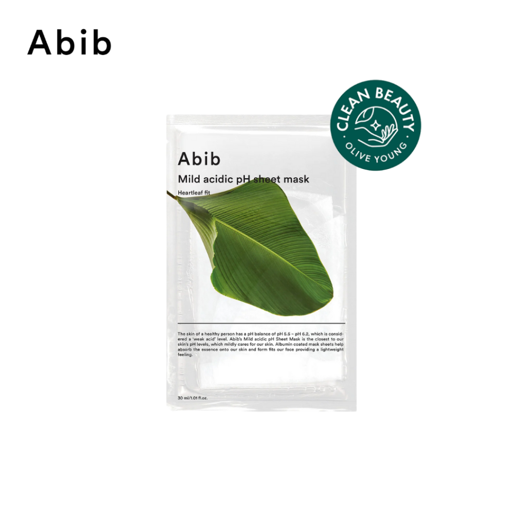 Abib Mild Acidic pH Sheet Mask Heartleaf Fit 30ml (1 sheet) | Shopee Philippines