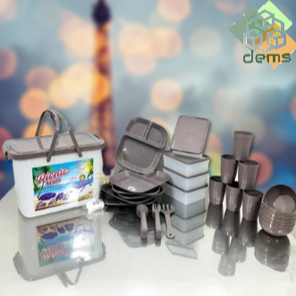 37 PCS OUTDOOR PICNIC SET CAMPING DINNING SET FOR CAMPING AND HIKING ...