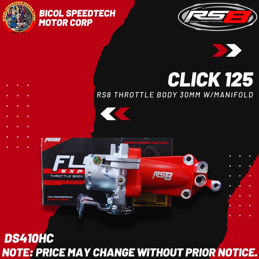 CLICK 125 RS8 THROTTLE BODY W/MANIFOLD (DS410H) | Shopee Philippines