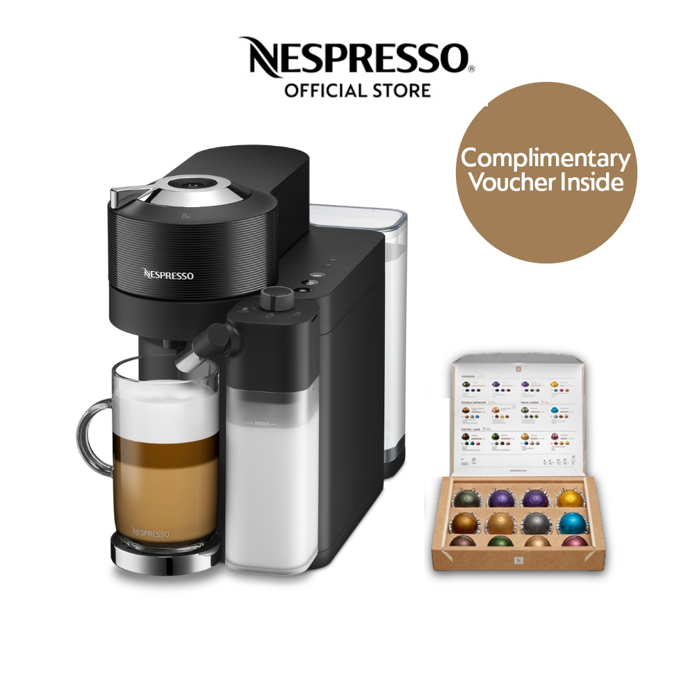 Nespresso Vertuo Lattissima Matte Black Coffee Capsule Machine with ...