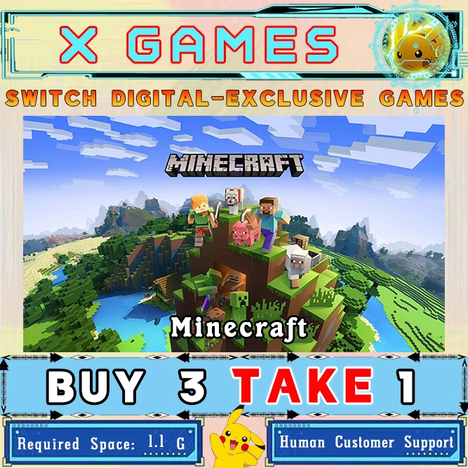 Minecraft Nintendo Switch Digital Game （BUY 3 TAKE 1) | Shopee Philippines