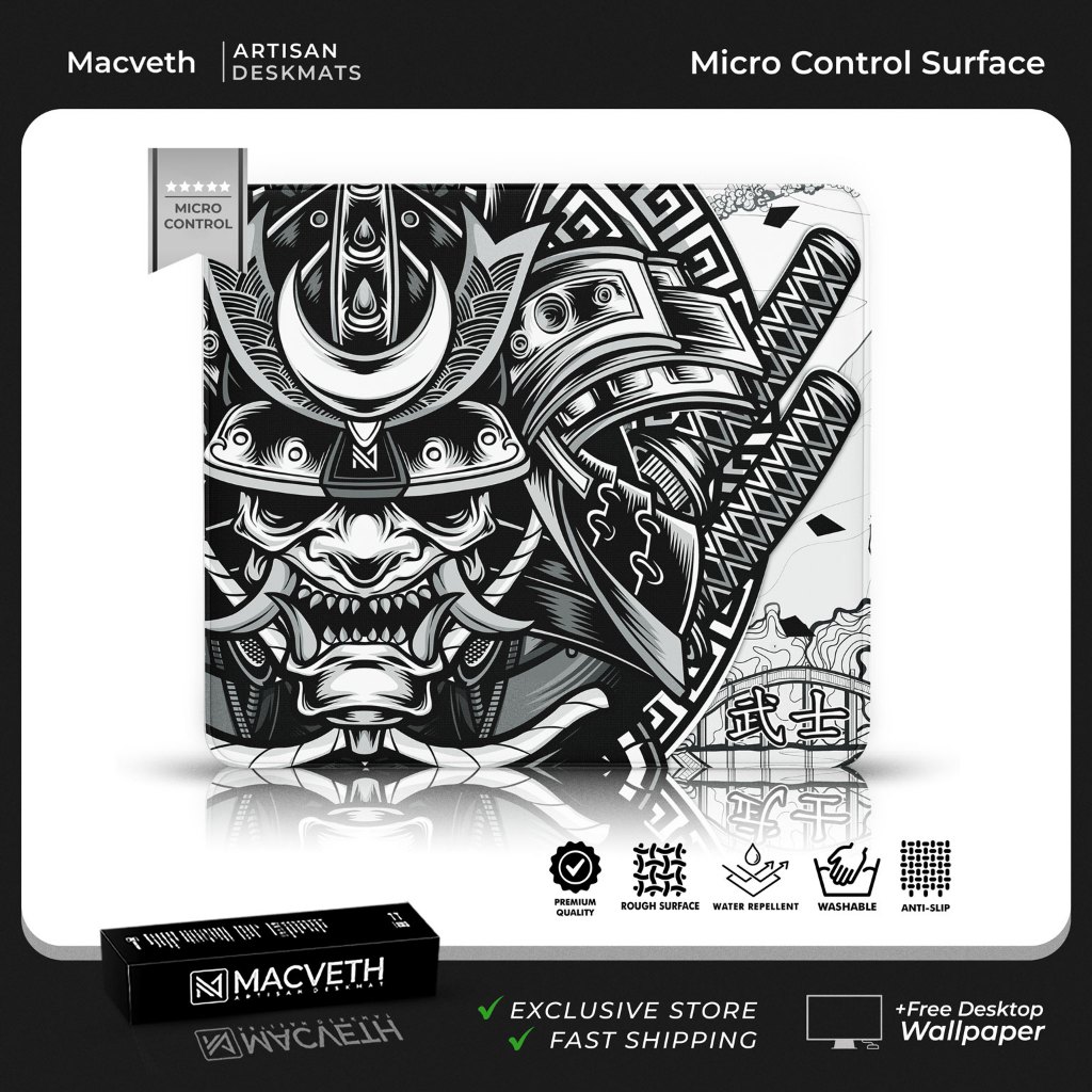Macveth Mousepad | Ronin | 450x400x4mm MicroControl | Gaming Mouse pad ...