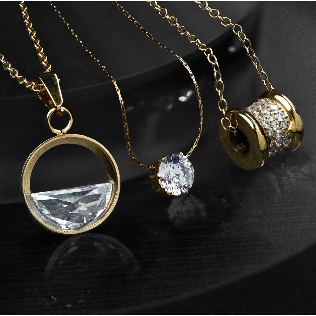 Burvon Love Language Collection Necklaces (Stone Pendant Dainty Jewelry ...