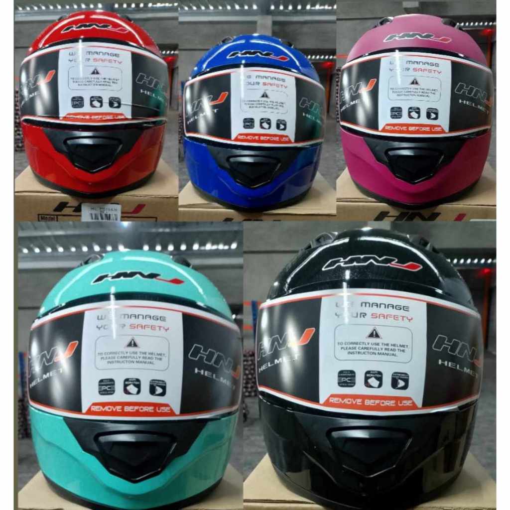 Motorcycle HNJ 855 Plain Full Face Helmet | Shopee Philippines