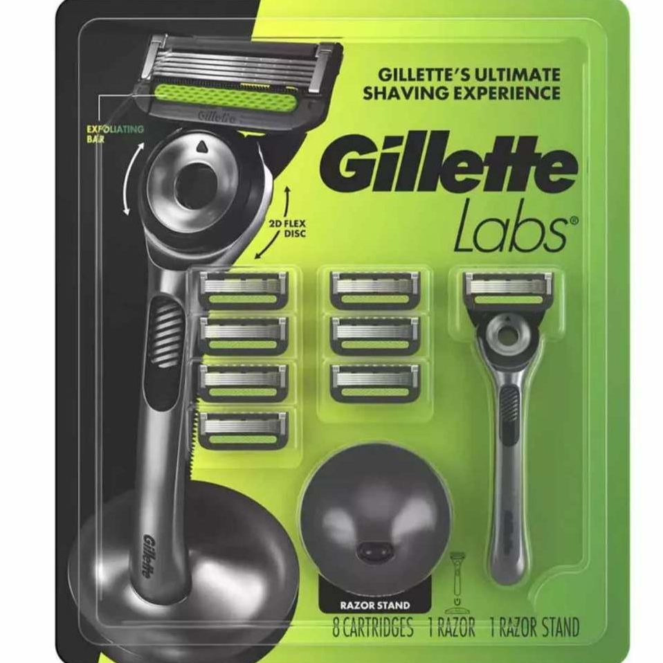 Gillette Labs Razor with 8 Cartridges and Docking Station Package ...