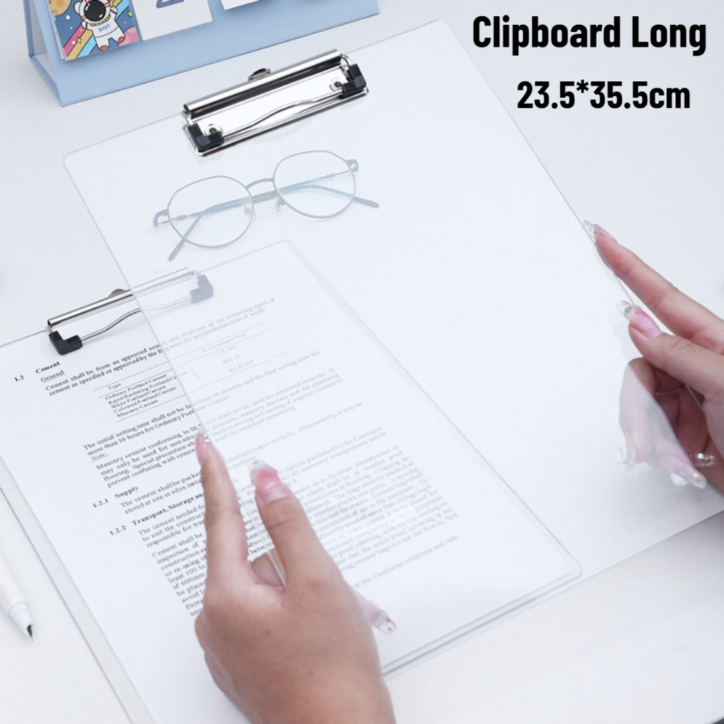 Long Transparent Clipboard With Scale Suspended Bond Paper Writing Pad ...