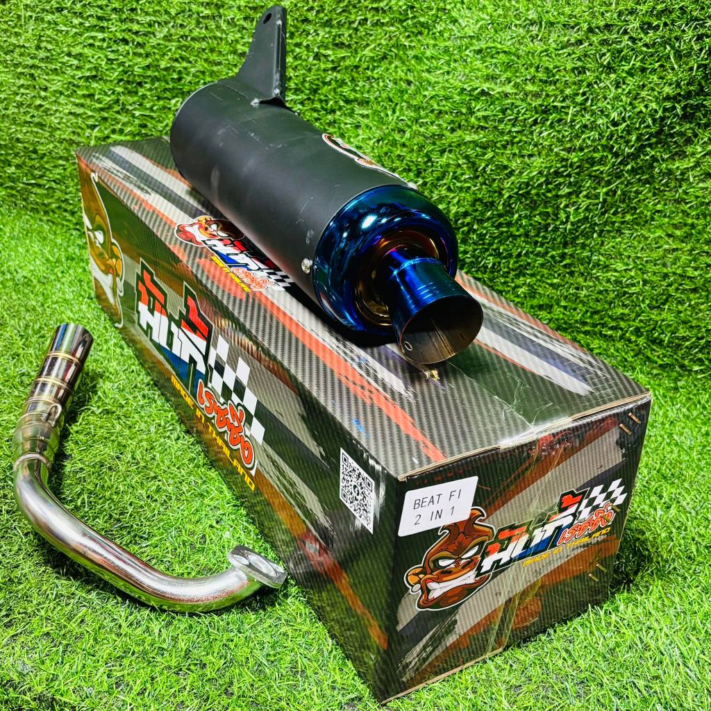 HUN PIPE 2IN1 W/ SILENCER FOR HONDA BEAT FI/ZOOMERX/BEAT CDI | Shopee ...