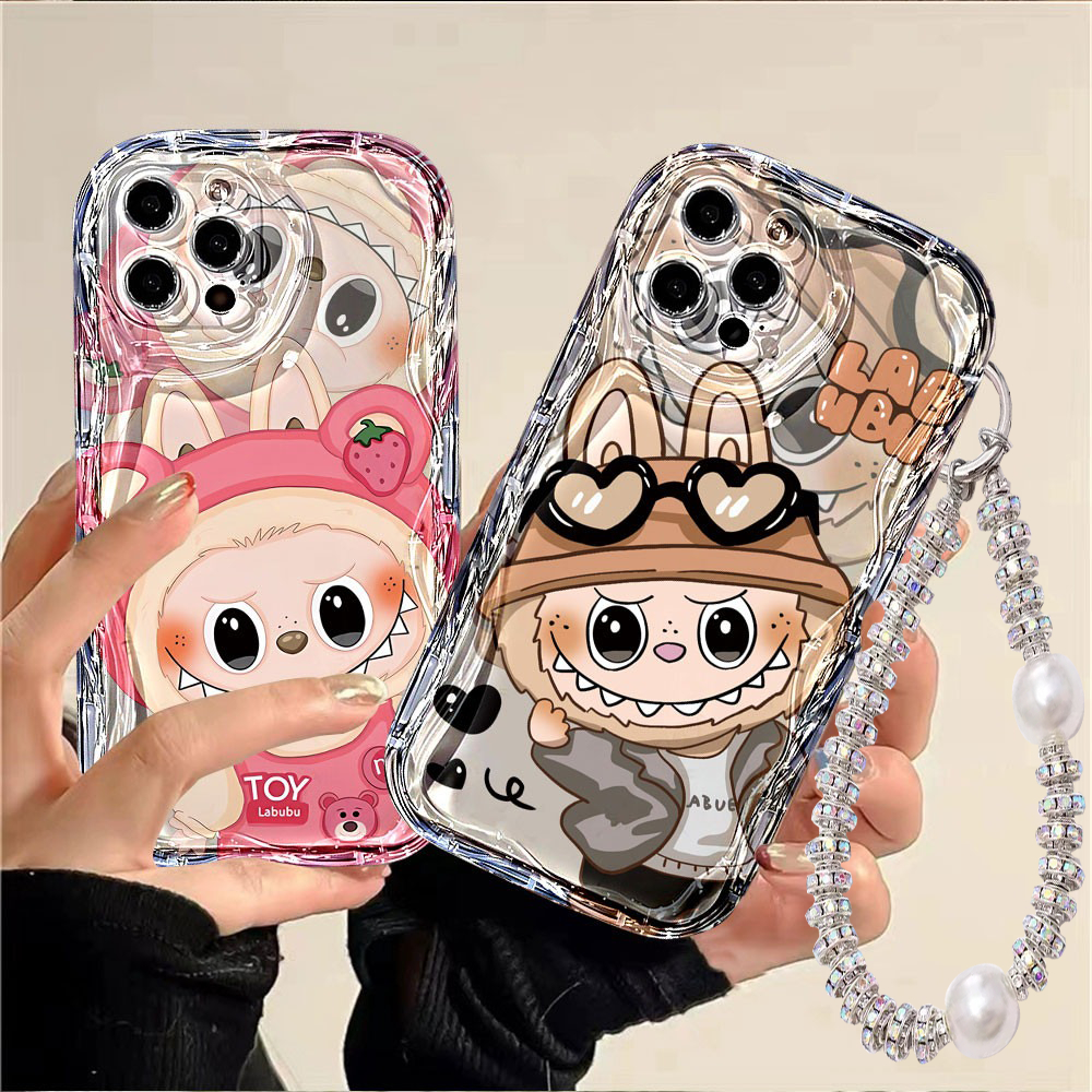 For Redmi 14C 13 12 12C 13C Note 13 12Pro 11 10s A3 POCO C65 Hat Strawberry Labubu Couple Case ...
