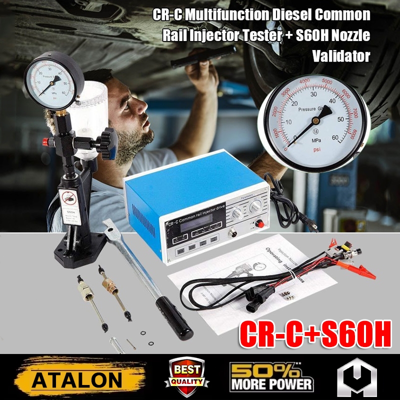 60Mpa Nozzle Pop-Pressure Fuel Injector Calibrator Dual Scale Gauge ...