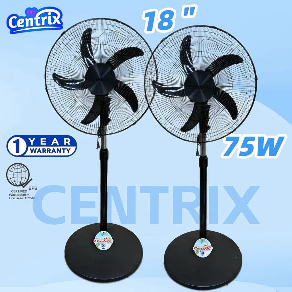 Centrix BUY-1 TAKE-1 COD 18 inch Black Stand Fan With 3 Speed 5-Blades ...