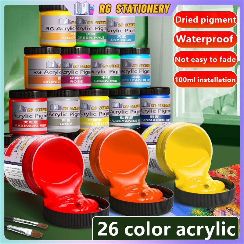 100ML Waterproof Acrylic Paint Set for Art and Craft Projects | Shopee ...