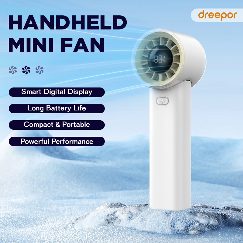 Dreepor Turbo Mini Fan Rechargeable Handheld Fan Desktop Fan Portable ...