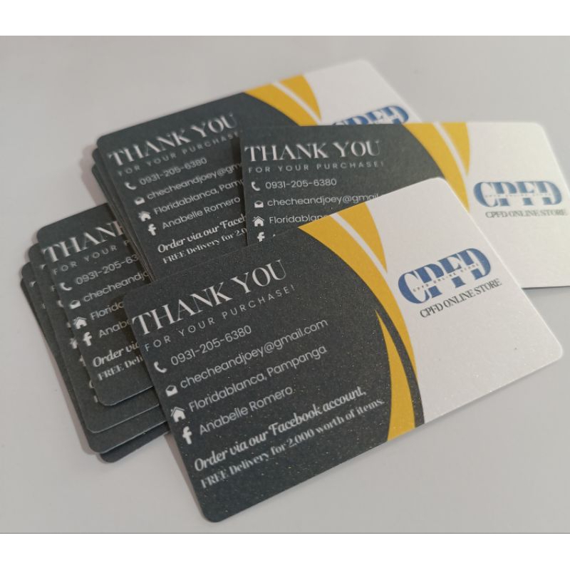 PISO PRINT CALLING CARD (ATM SIZE) FREE LAYOUT 50 pieces | Shopee ...