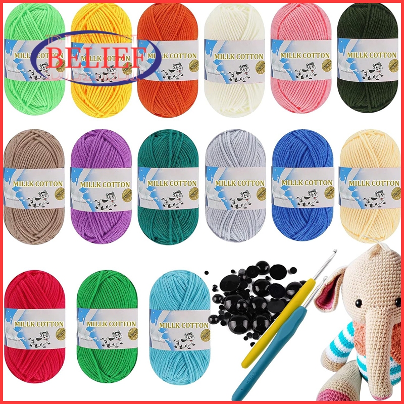 【23 Colors】5 PLY Yarn Milk Cotton Yarn Smooth DIY Smooth Yarn Milk ...