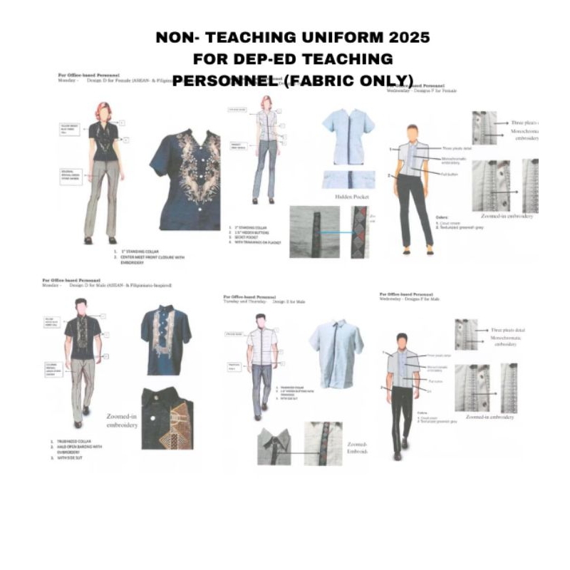 NON- TEACHING UNIFORM 2025 FOR DEP-ED TEACHING PERSONNEL (FABRIC ONLY ...