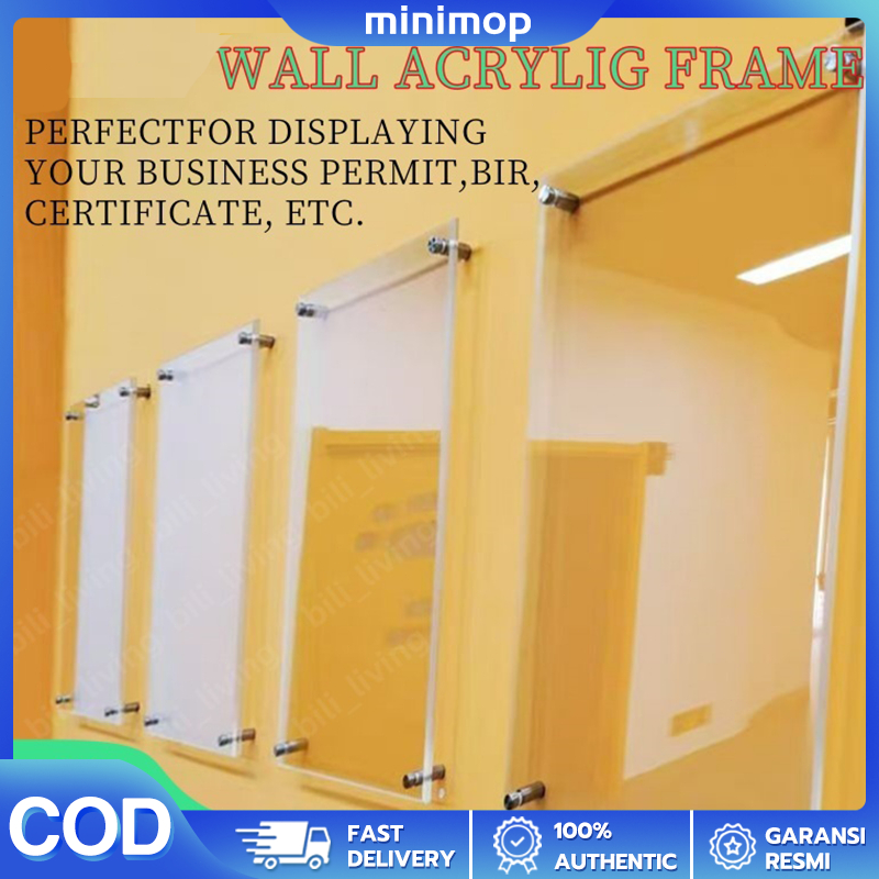 A4 A3 Size Wall Acrylic Frame w Bolt / Office Business Permit ...
