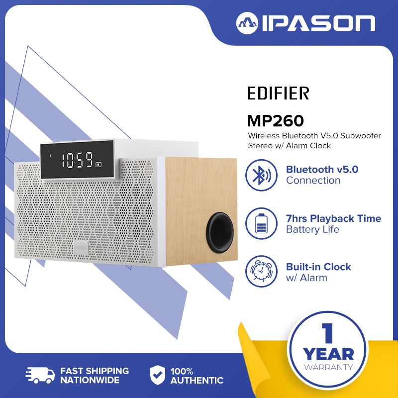 IPASON | Edifier MP260 Wireless Bluetooth V5.0 Subwoofer Stereo Wooden ...