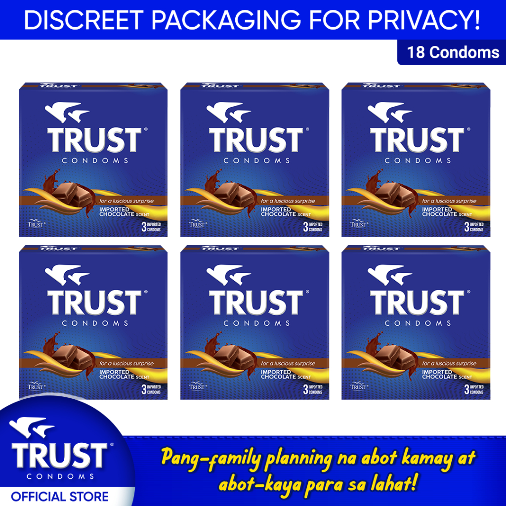 Trust Impt Chocolate Scent Condom by 3's, Pack of 6 | Shopee Philippines