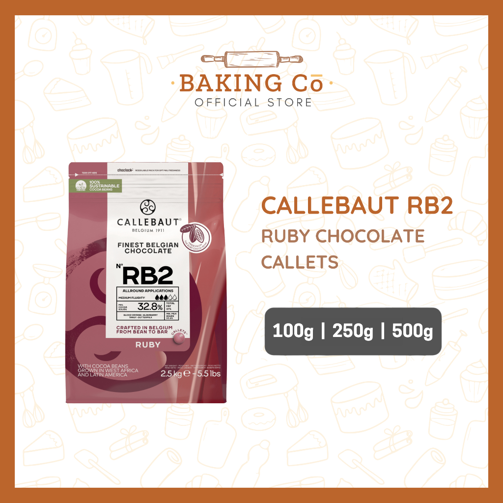 Callebaut RB2 Ruby Chocolate Callets - 100g | 250g | 500g | Shopee ...